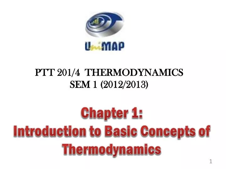 PPT - Chapter 1: Introduction to Basic Concepts of Thermodynamics ...