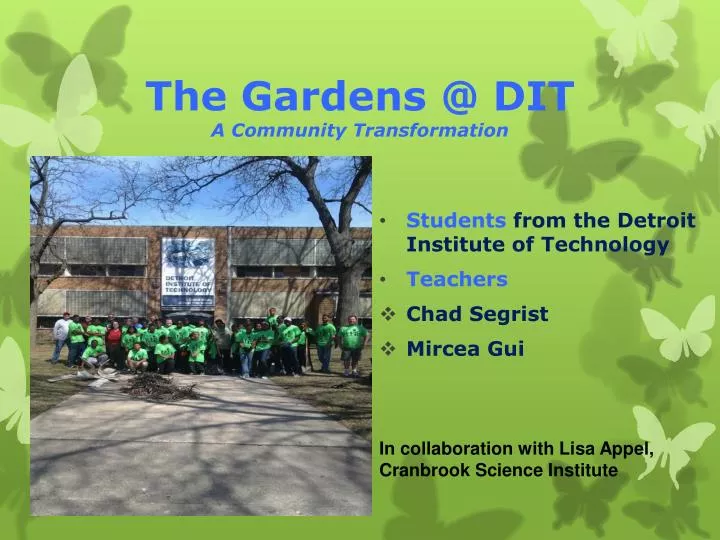 PPT - The Gardens @ DIT A Community Transformation PowerPoint ...