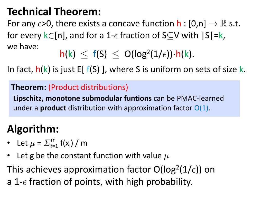 Ppt Submodular Functions Learnability Structure And Optimization Powerpoint Presentation Id 6034