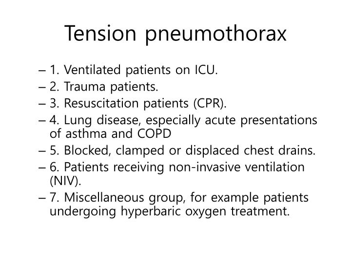PPT - Management of spontaneous pneumothorax : British Thoracic Society ...