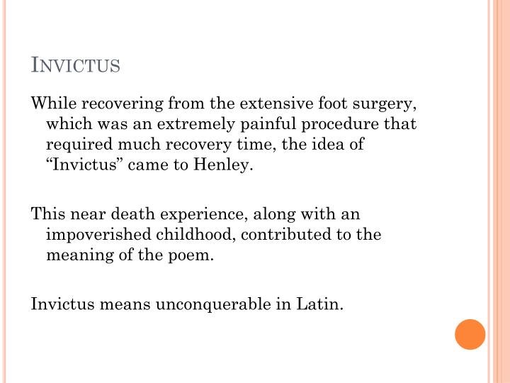 PPT - Invictus PowerPoint Presentation - ID:2134337