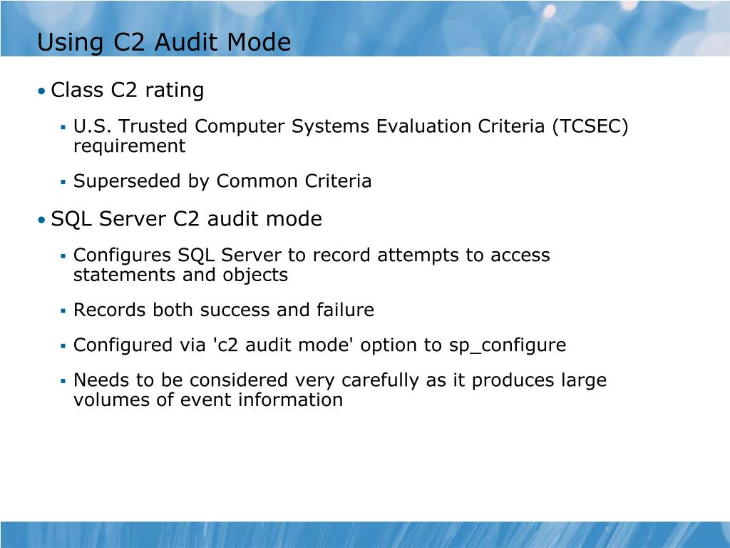 PPT - Module 12 Auditing SQL Server Environments PowerPoint ... PPT - Module 12 Auditing SQL Server Environments PowerPoint ...