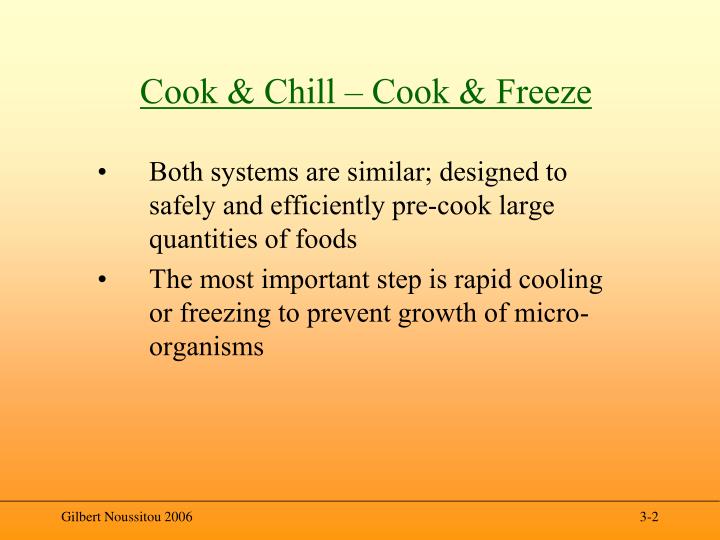 PPT - NUTRITION L3 COOK & CHILL and COOK & FREEZE SYSTEMS PowerPoint ...