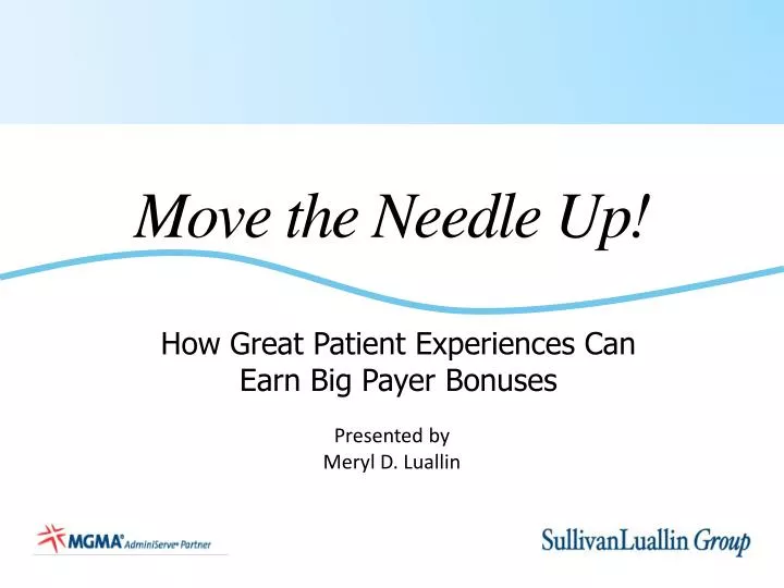 PPT - Move the Needle Up! PowerPoint Presentation, free download - ID ...