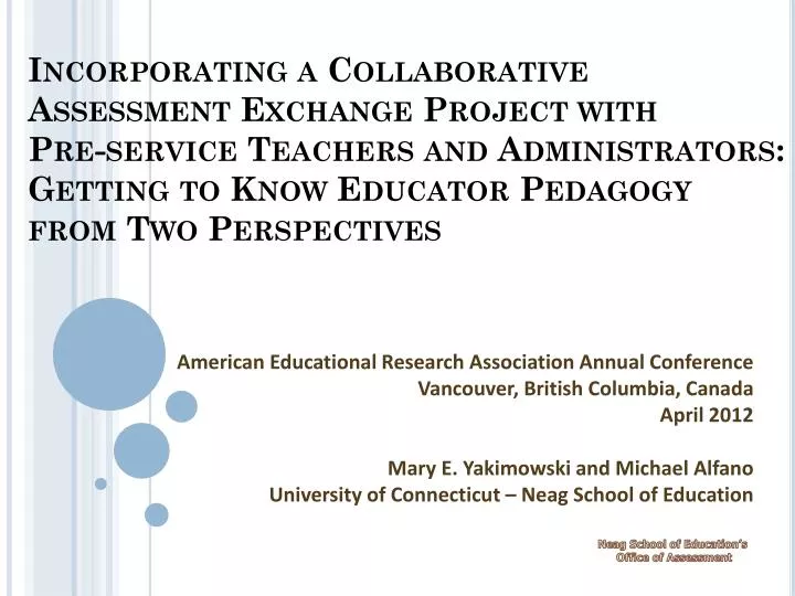 PPT - American Educational Research Association Annual Conference ...