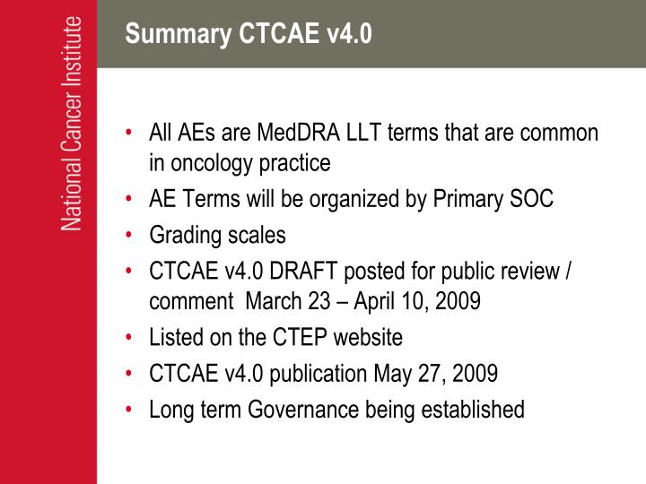 PPT - CTCAE Version 4 PowerPoint Presentation - ID:2135361