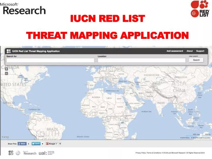 PPT - IUCN Red List Threat Mapping Application PowerPoint Presentation ...