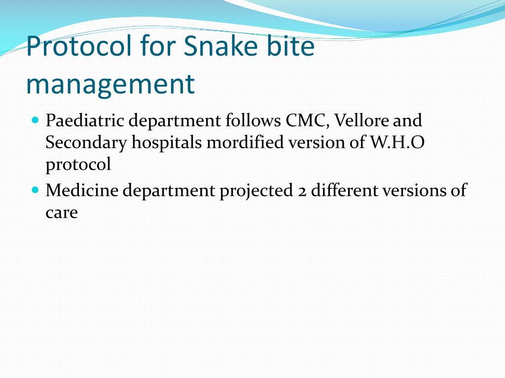 PPT - SNAKE BITES AND TREATMENT at Herbertpur Christian Hospital ...
