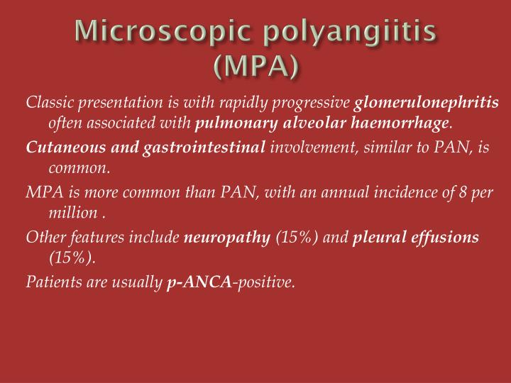 PPT - Vasculitis PowerPoint Presentation - ID:2136811