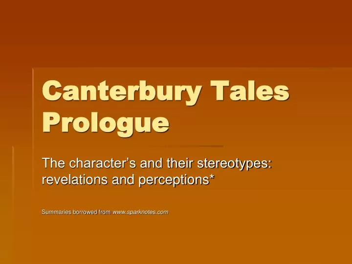 PPT - Canterbury Tales Prologue PowerPoint Presentation, free download ...