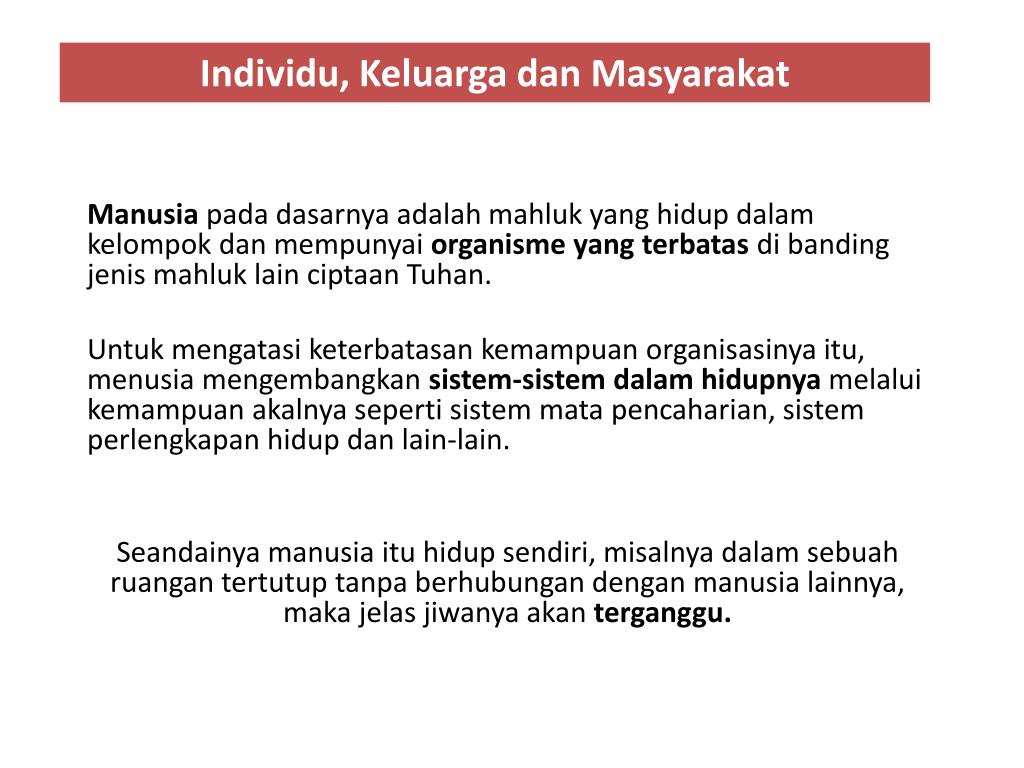 PPT - Individu , Keluarga dan Masyarakat PowerPoint Presentation, free ... PPT - Individu , Keluarga dan Masyarakat PowerPoint Presentation, free ...