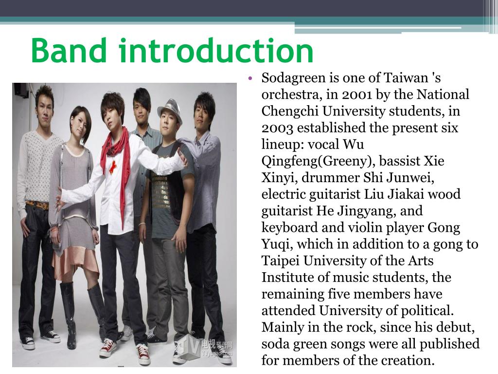 PPT - ~THE VOCAL OF SODAGREEN~ ~GREENY WU~ PowerPoint Presentation, free download - ID:2137662
