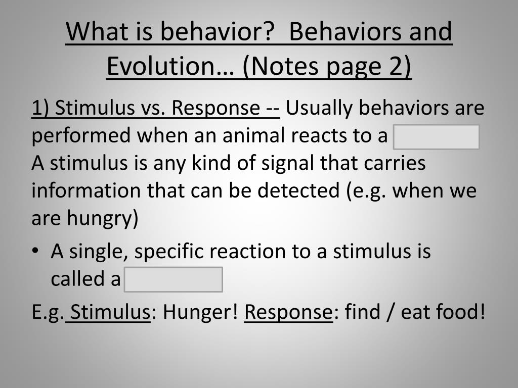 PPT - Animal Behavior -- Ethology From the Greek: Ethos (character) and ...