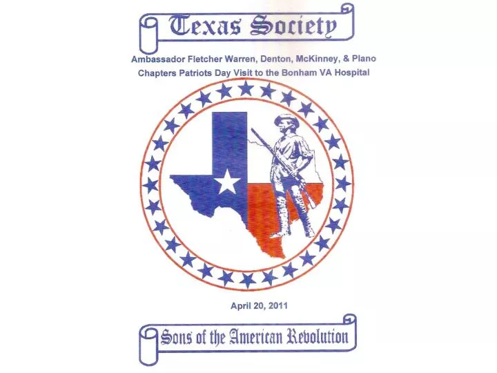 PPT - Dan Reed addressing the Veterans at the VA Hospital in Bonham ...