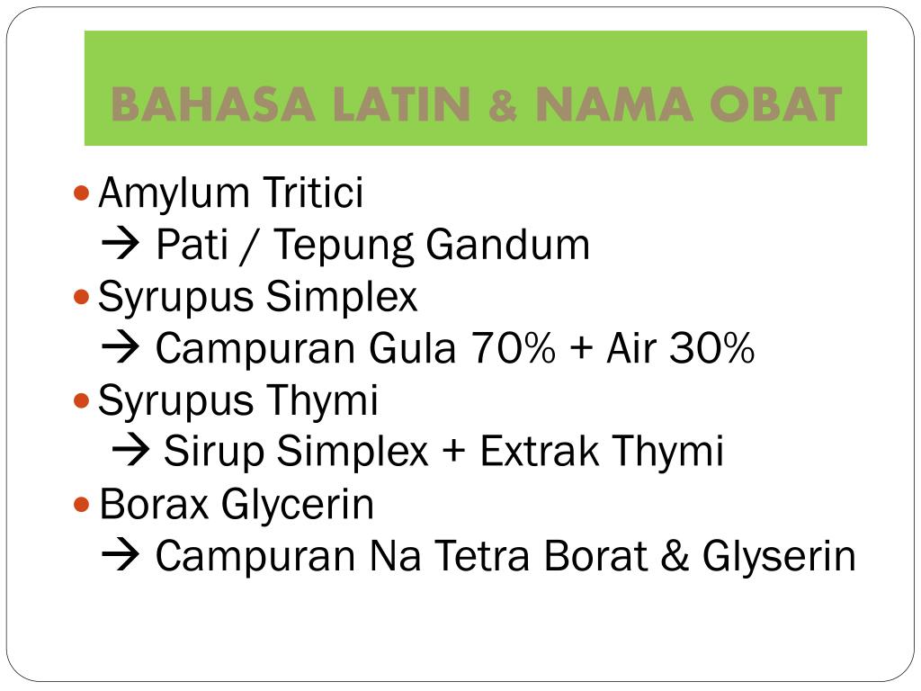 PPT - BAHASA LATIN DALAM PENULISAN RESEP PowerPoint Presentation, free ...