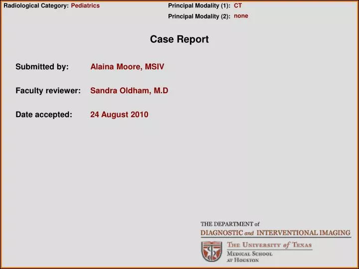 PPT - Case Report PowerPoint Presentation, free download - ID:2139351