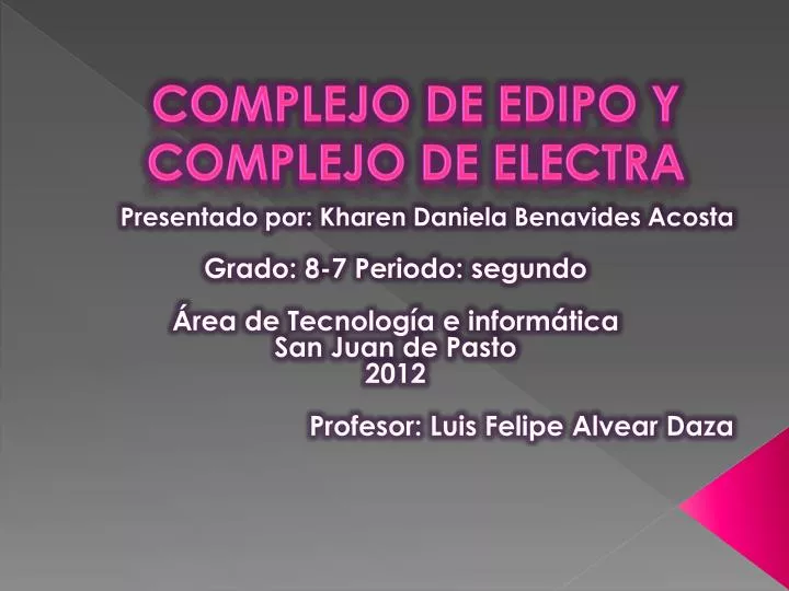 Complejo De Electra