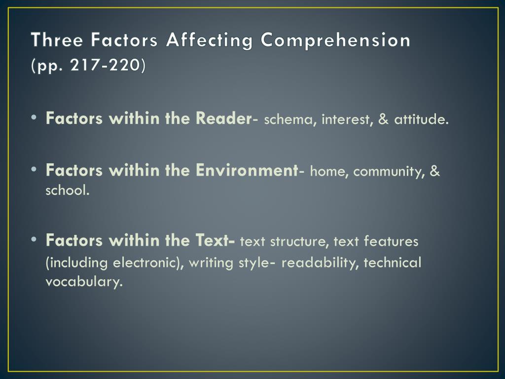 PPT - RED 4519 Chapters 8 & 9 Comprehension Dr. Michelle Kelley ...