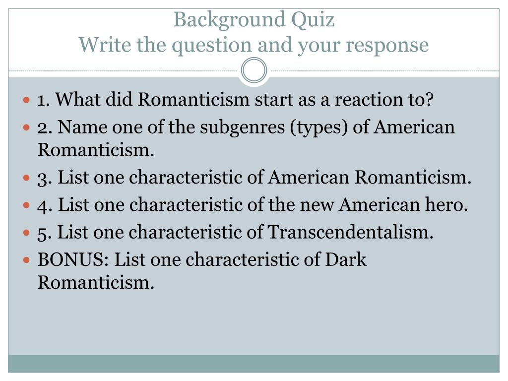 PPT - American Romanticism 1800-1860 PowerPoint Presentation, free ...