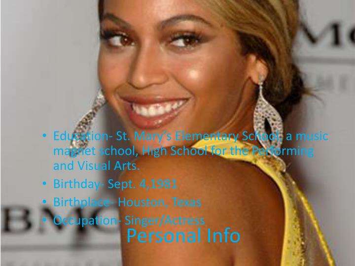 PPT - All About Beyonce’ PowerPoint Presentation - ID:2140387