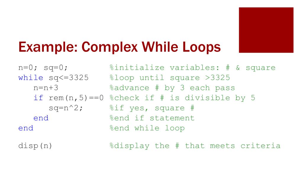 Ppt Matlab While Loops Powerpoint Presentation Free Download Id