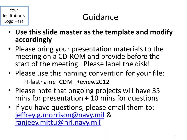 PPT - Guidance PowerPoint Presentation, free download - ID:2140553