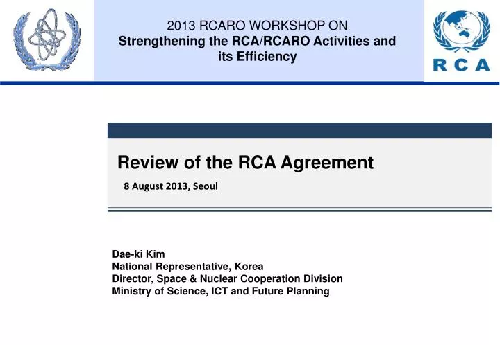 PPT - Review of the RCA Agreement PowerPoint Presentation, free ...