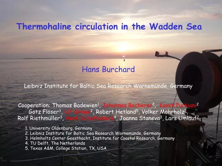 PPT - Hans Burchard Leibniz Institute for Baltic Sea Research ...