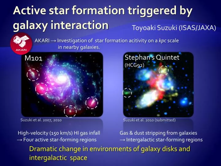 PPT - Active star formation triggered by galaxy interaction PowerPoint ...