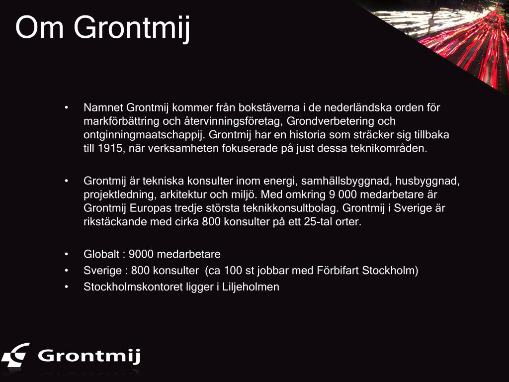 PPT - Samgranskning med Bentley Navigator Förbifart Stockholm 9 N ...