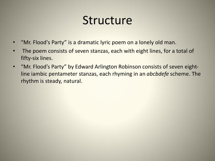 PPT - Mr. Floods Party by Edwin Arlington Robinson PowerPoint ...