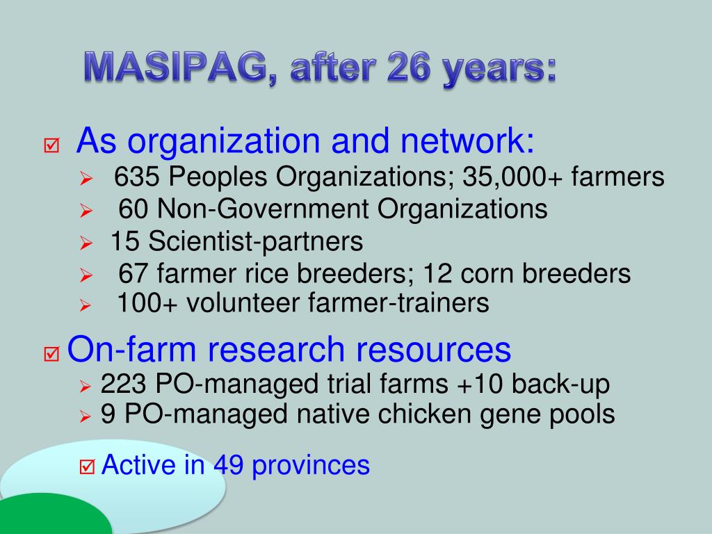 PPT - Chito P. Medina, Ph.D. National Coordinator, MASIPAG http://www ...