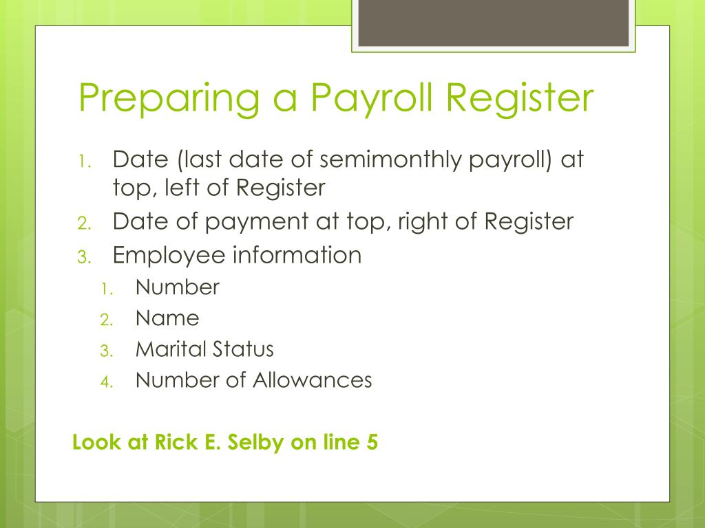 PPT - Preparing Payroll Records PowerPoint Presentation, free download ...