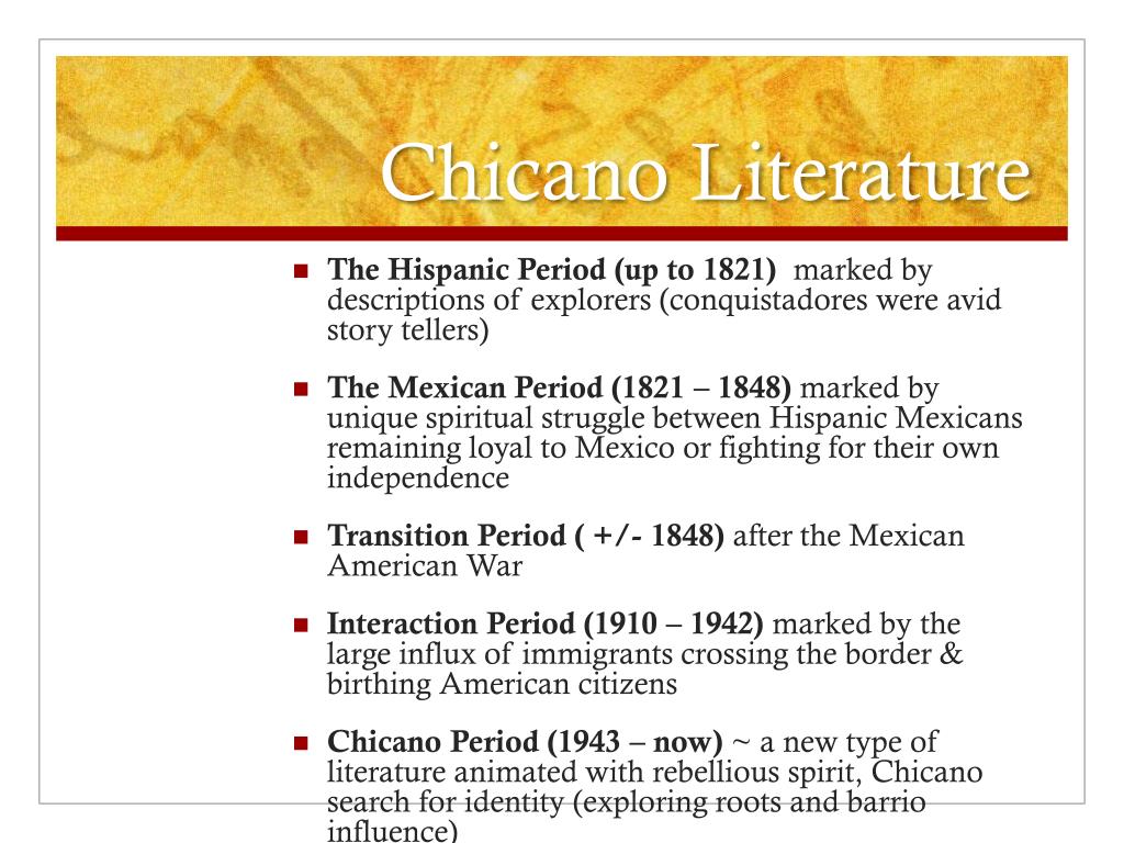 PPT - Mexican American & Chicano Literature PowerPoint Presentation ...