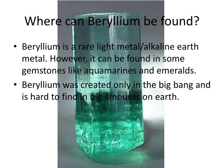 PPT - Beryllium PowerPoint Presentation - ID:2143058