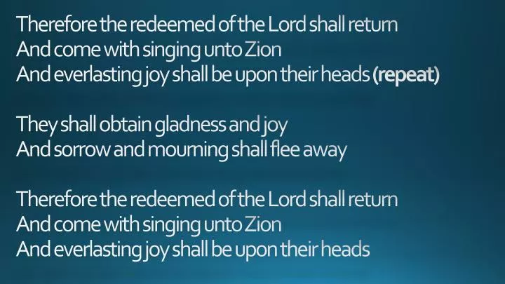 PPT - Therefore the Redeemed PowerPoint Presentation, free download ...