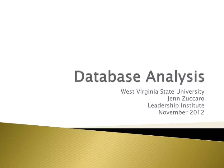PPT - Database Analysis PowerPoint Presentation, free download - ID:2143502