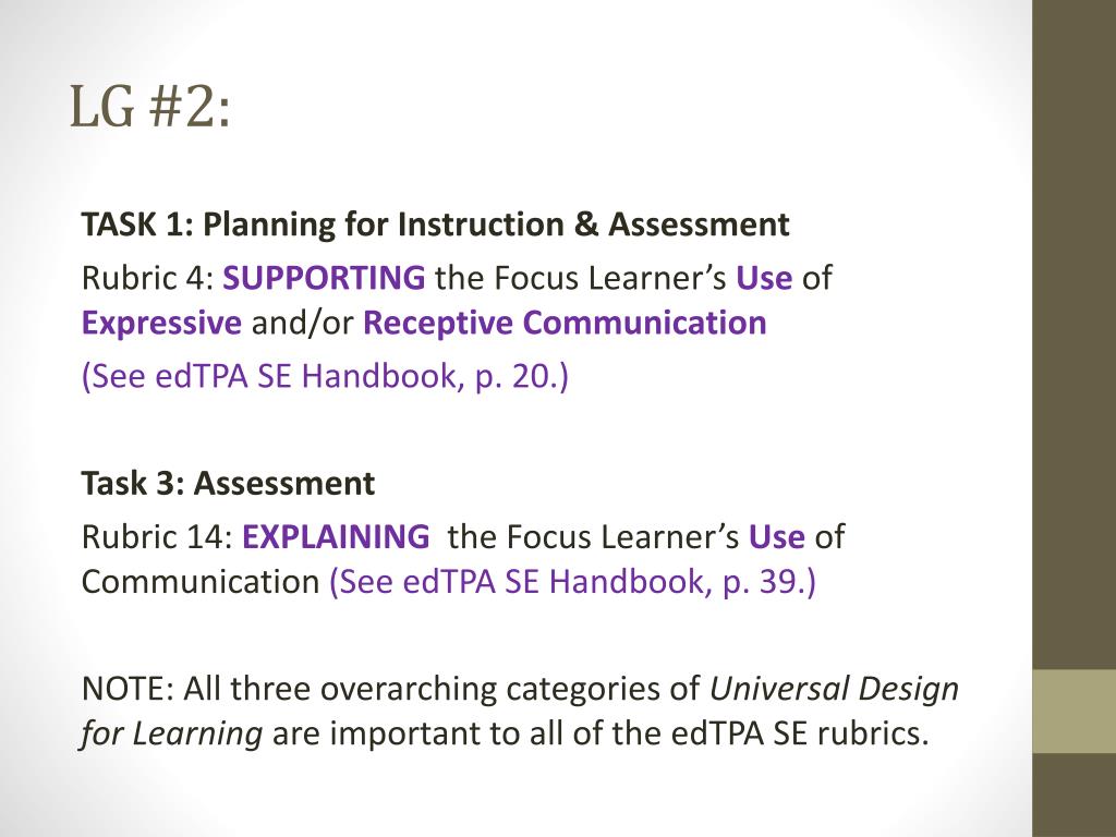 PPT - edTPA Special Education, Communication, Academic Language & You ...