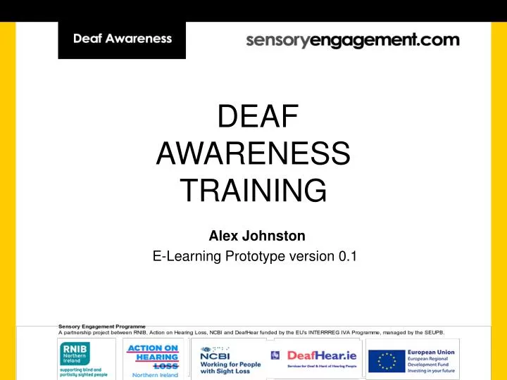 PPT - DEAF AWARENESS TRAINING PowerPoint Presentation, free download ...