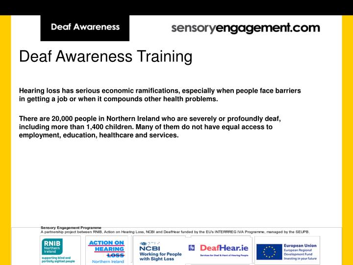 PPT - DEAF AWARENESS TRAINING PowerPoint Presentation - ID:2143662