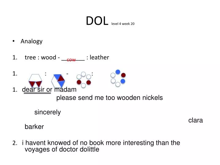 PPT - DOL level 4 week 20 PowerPoint Presentation, free download - ID ...