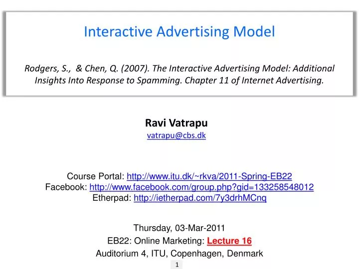 PPT - Interactive Advertising Model PowerPoint Presentation, free ...