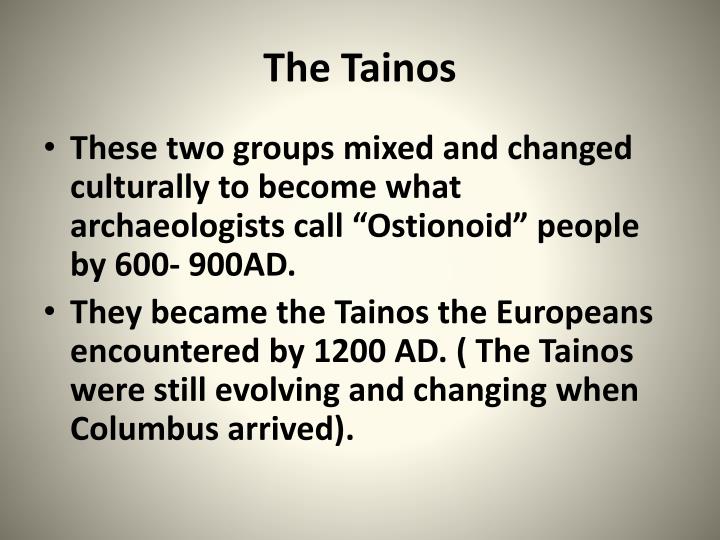 PPT - Tainos PowerPoint Presentation - ID:2146153