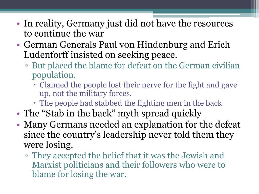 PPT - The Treaty of Versailles & Post WWI German Economy PowerPoint ...