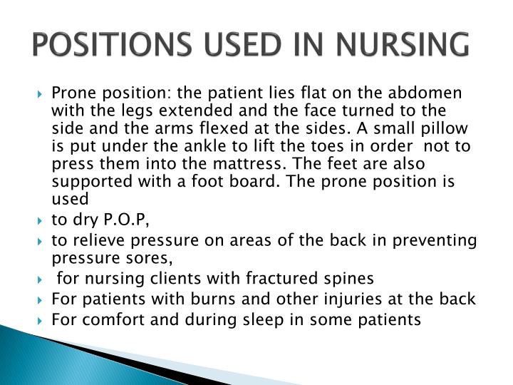 PPT - POSITIONS USED IN NURSING PATIENTS/CLIENTS PowerPoint ...