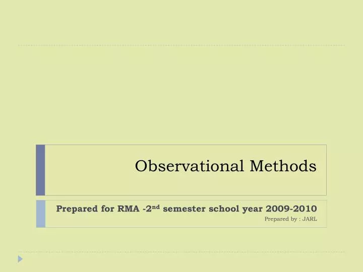 PPT - Observational Methods PowerPoint Presentation, free download - ID ...