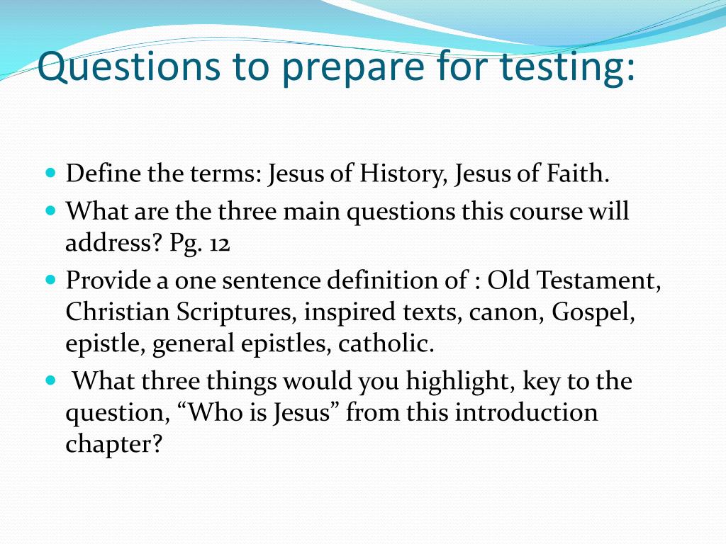 PPT - THE JESUS OF HISTORY THE JESUS OF FAITH PowerPoint Presentation ...