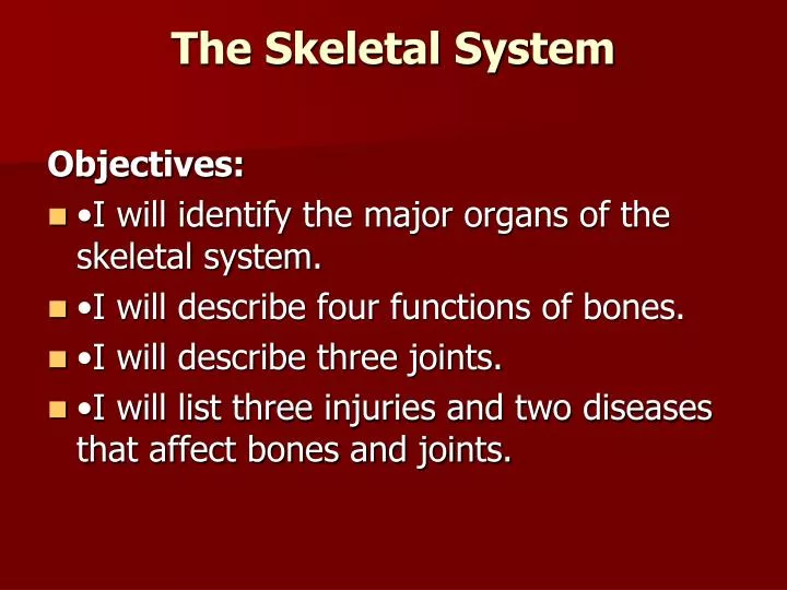 PPT - The Skeletal System PowerPoint Presentation, free download - ID ...
