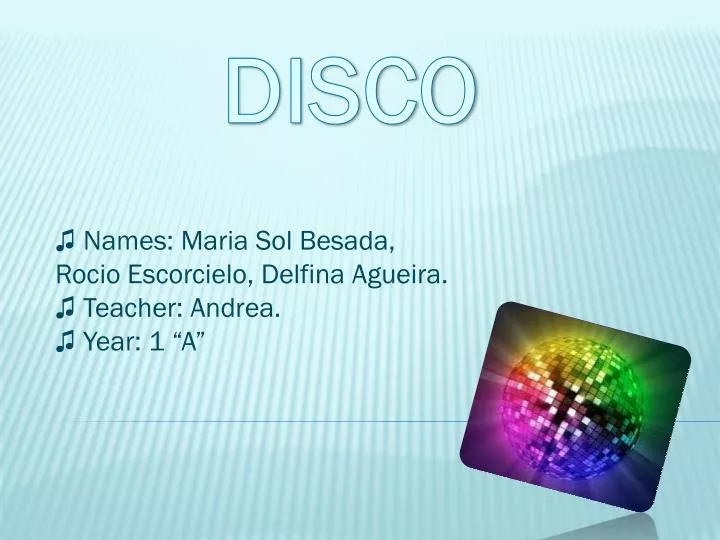 PPT - DISCO PowerPoint Presentation, free download - ID:2148440