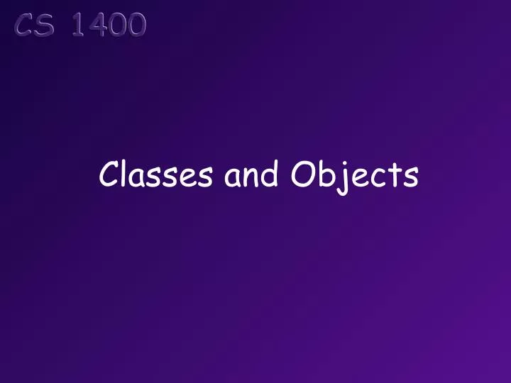 PPT - Classes and Objects PowerPoint Presentation, free download - ID ...